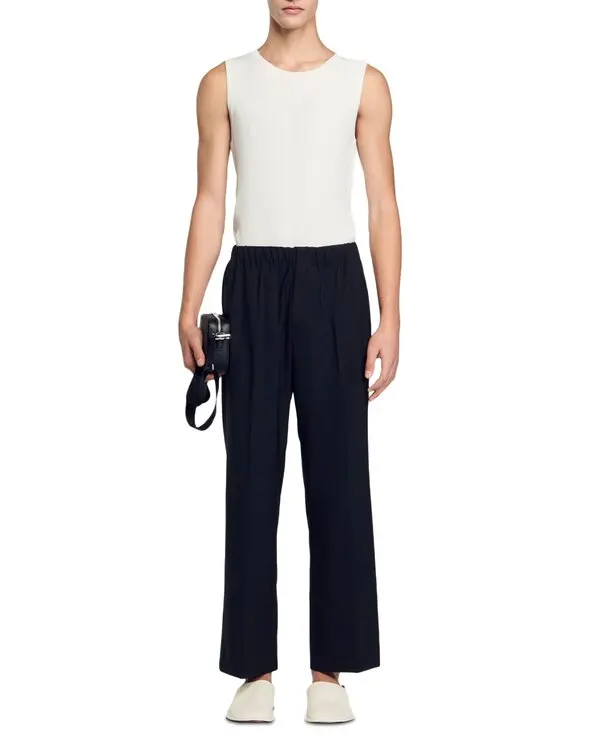 Sandro Wide Leg Trousers - Black