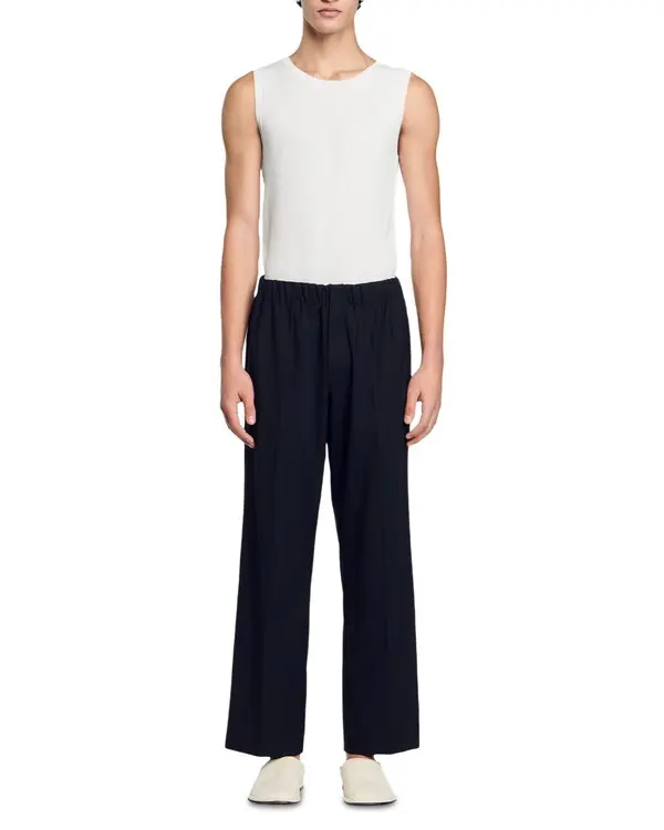 Sandro Wide Leg Trousers - Black