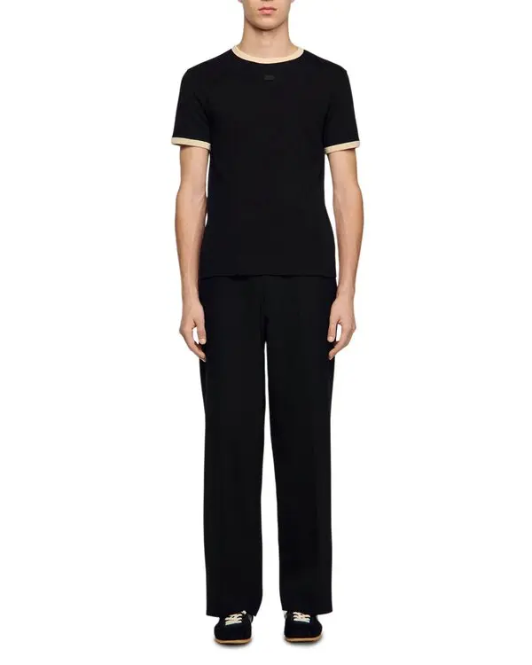 Sandro Logo Ringer Tee - Black