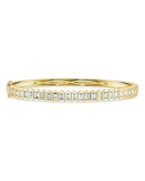 SHY CREATION 14k Diamond Bangle Bracelet - Gold