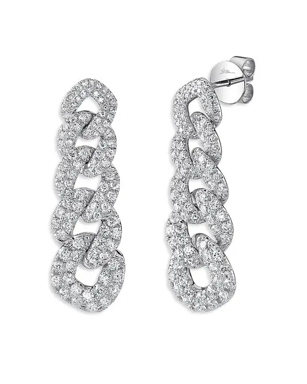 SHY CREATION 14k Gold 1.62 Tcw Diamond Link Earrings - White