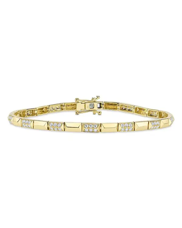 SHY CREATION 14k Yellow Diamond Link Bracelet - Gold