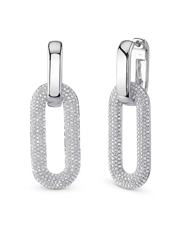 SHY CREATION 14k Gold 1.33 Tcw Diamond Pave Oval Earrings - White