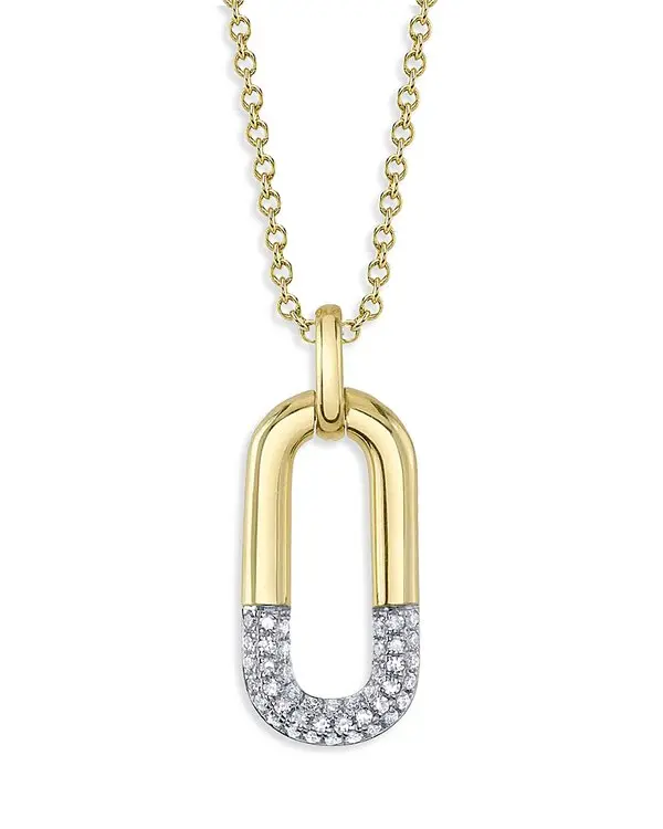 SHY CREATION 14k Diamond Link Pendant Necklace - Gold