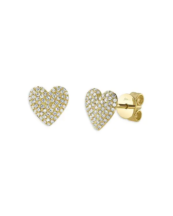 SHY CREATION 14k Yellow Heart Stud Earrings - Gold