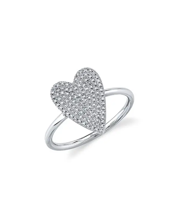 SHY CREATION 14k Gold Diamond Heart Ring - White