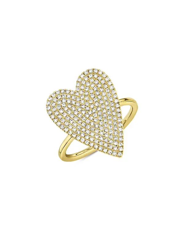 SHY CREATION 14k Yellow Diamond Heart Ring - Gold