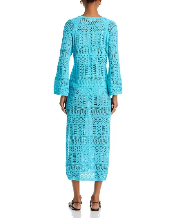 Elan Swim Cover-Up Kaftan Exclusive In Turquoise 66% Off