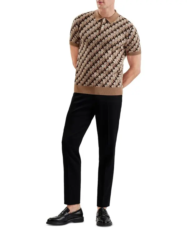 Ted Baker London Textured Jacquard Polo Shirt