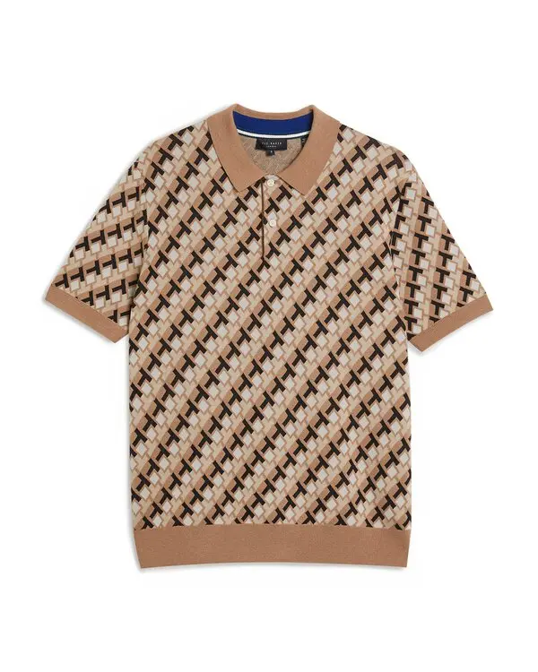 Ted Baker London Textured Jacquard Polo Shirt