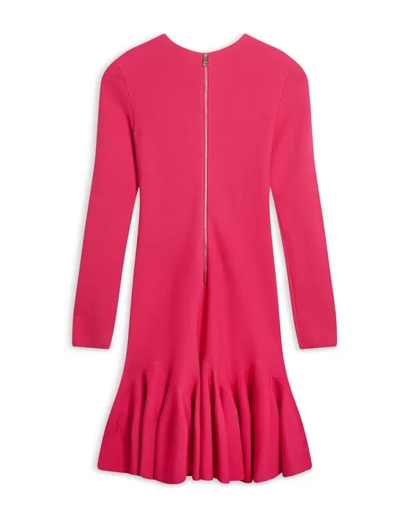 Ted Baker London Loiss Long Sleeve Mini Dress - Fuchsia