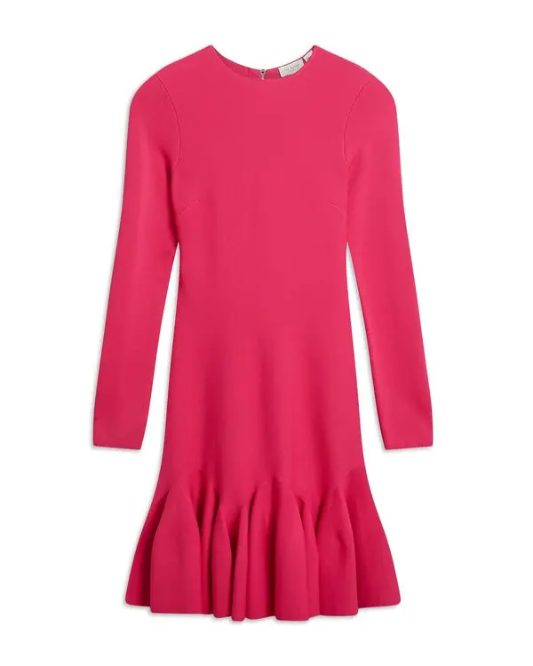 Ted Baker London Loiss Long Sleeve Mini Dress - Fuchsia