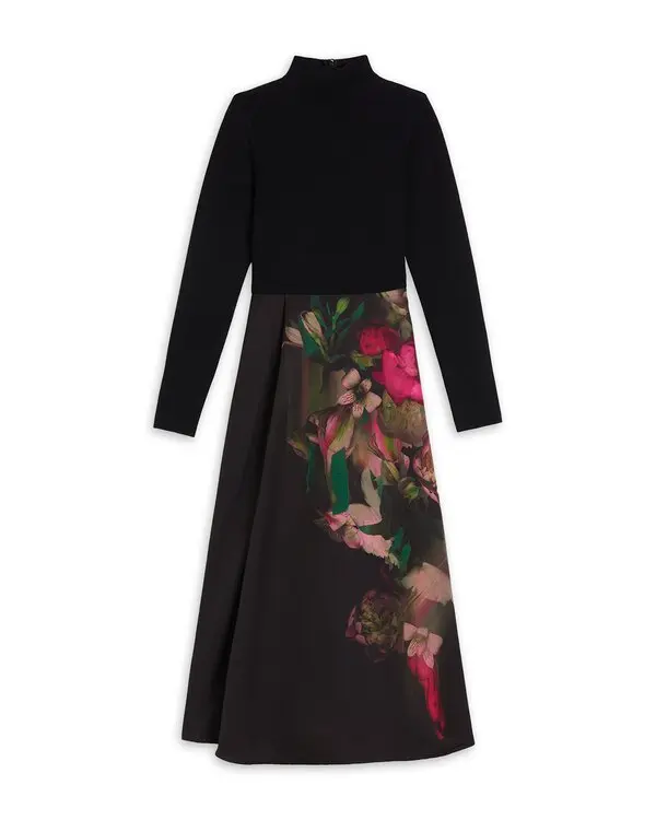 Ted Baker London Asnes Floral Mixed Media Dress