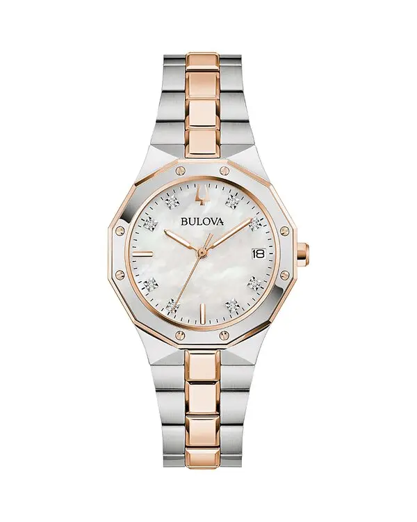 Bulova Prestige Two Tone Watch, 32mm - Silver/two Tone