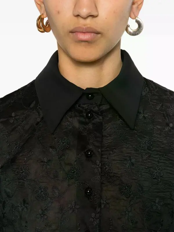 NISSA Floral-embroidered Shirt