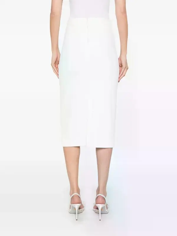 NISSA Floral-buttons Midi Skirt