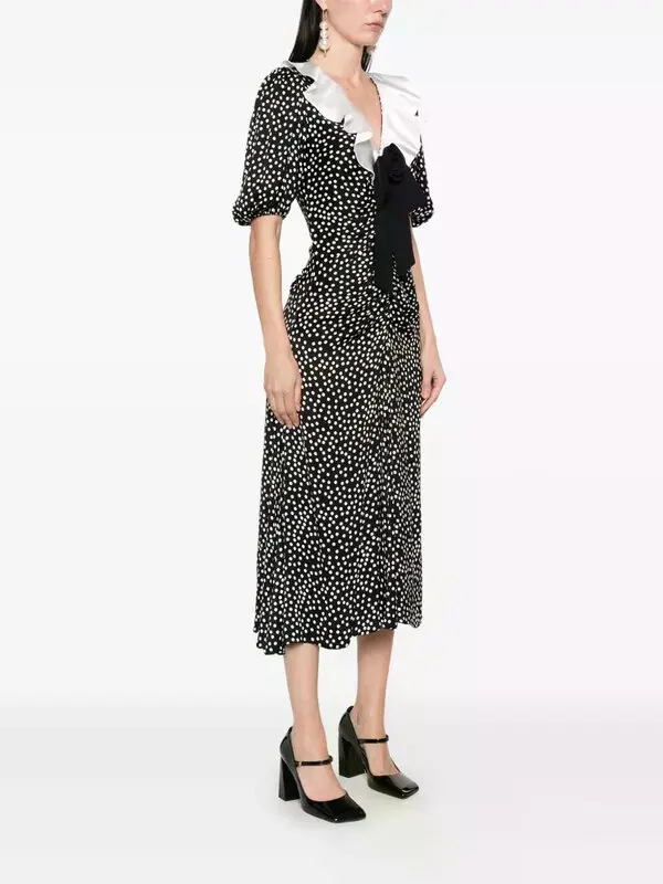 NISSA Polka-dot Maxi Dress