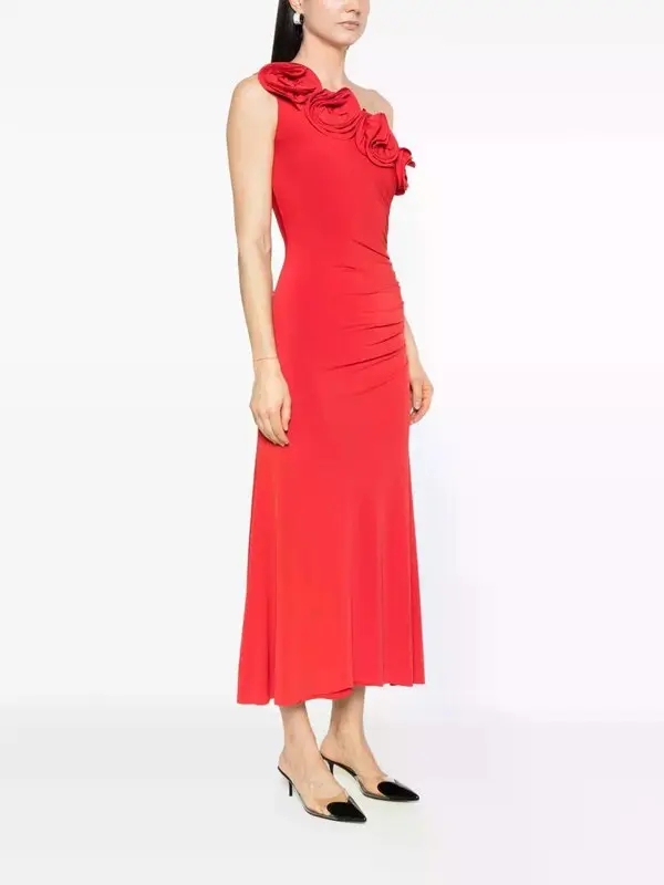 NISSA Floral-appliqué Maxi Dress