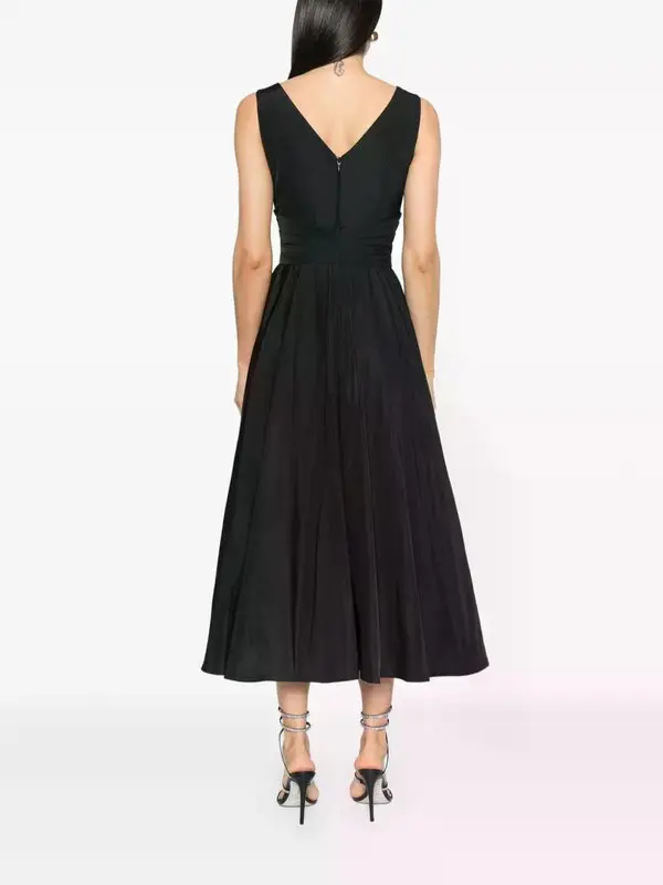 NISSA Sleeveless Midi Dress - Black