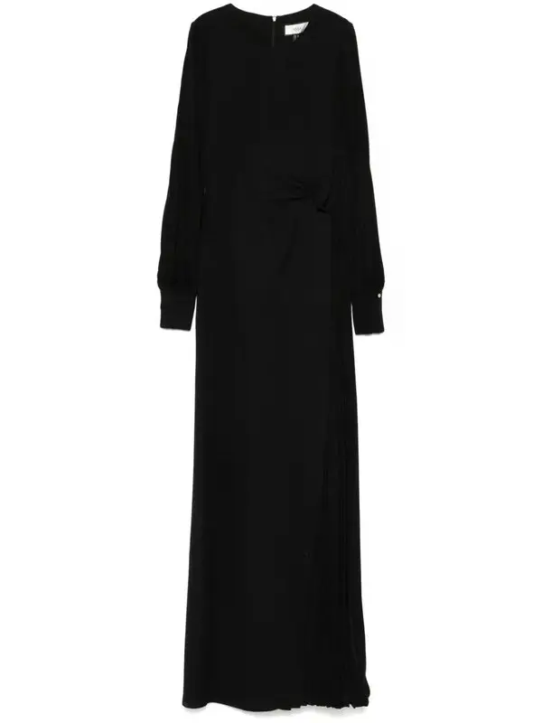 NISSA Plissé-detail Gown