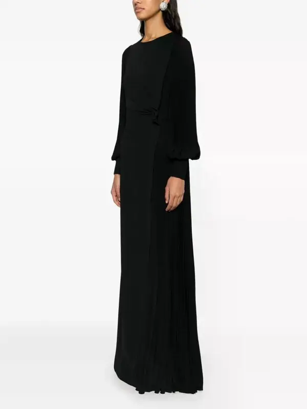 NISSA Plissé-detail Gown