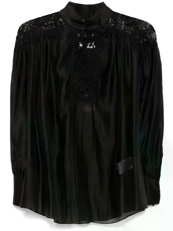 NISSA Lace-detail Blouse