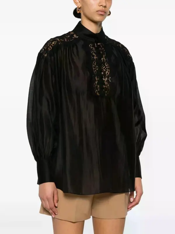 NISSA Lace-detail Blouse