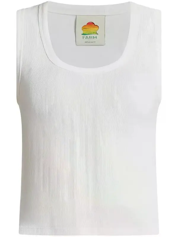 Farm Rio Embroidered Tank - White