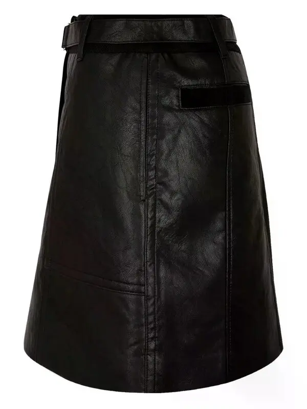 STUDIO TOMBOY Belted Leather Mini Skirt