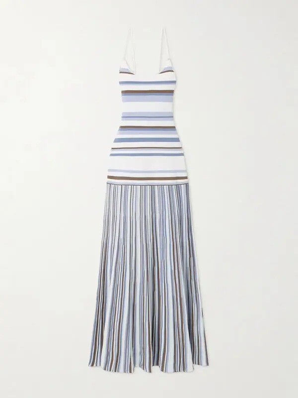 Faithfull The Brand Citara Striped Maxi Dress - Blue