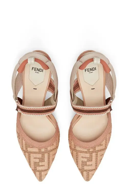 Fendi Colibri Slingback Pump - Rose