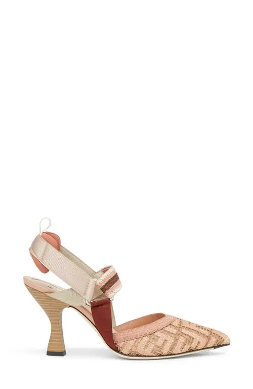 Fendi Colibri Slingback Pump - Rose