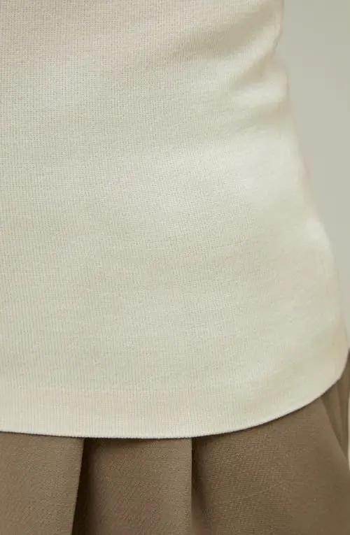 Lilysilk Minimalist Sleeveless Silk-nylon Turtleneck Top - White