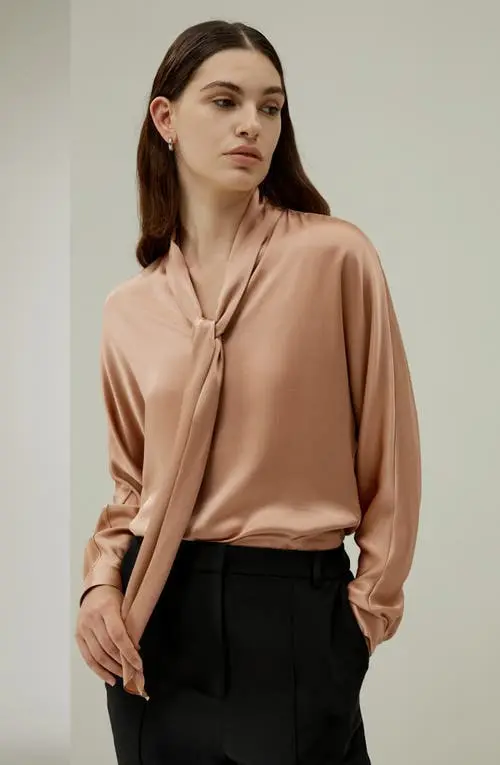 Lilysilk Bat Sleeve Silk Top