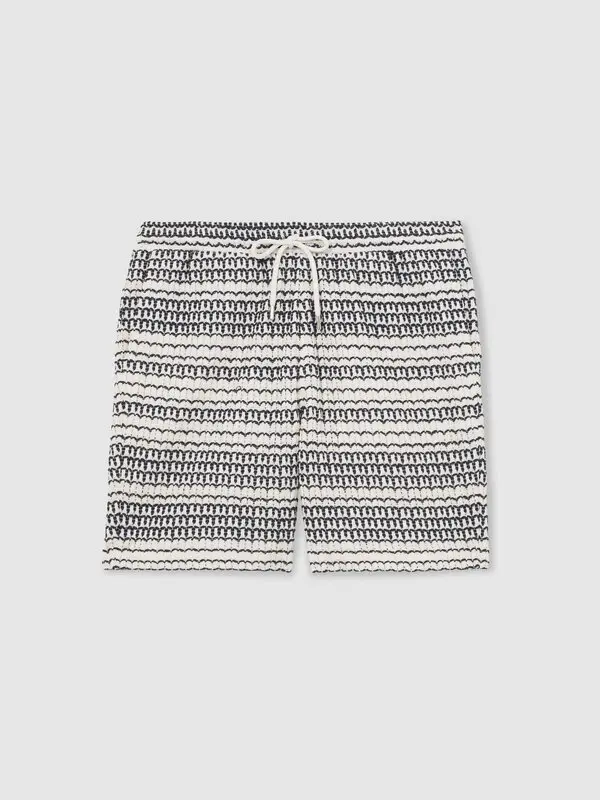 REISS Haze Crochet Drawstring Shorts