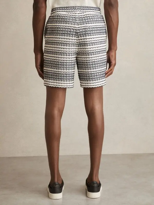 REISS Haze Crochet Drawstring Shorts