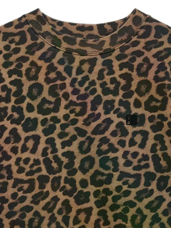 ANINE BING Leopard Print Sweatshirt - Brown