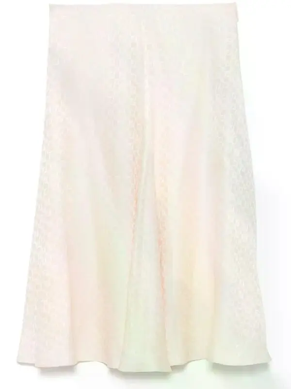 Fendi Ff Silk Midi Skirt