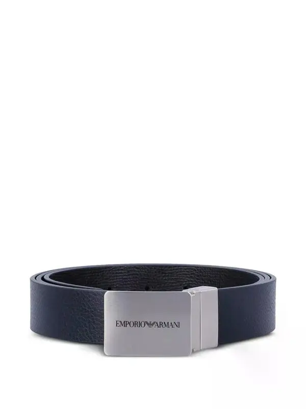 Emporio Armani Plate Leather Belt