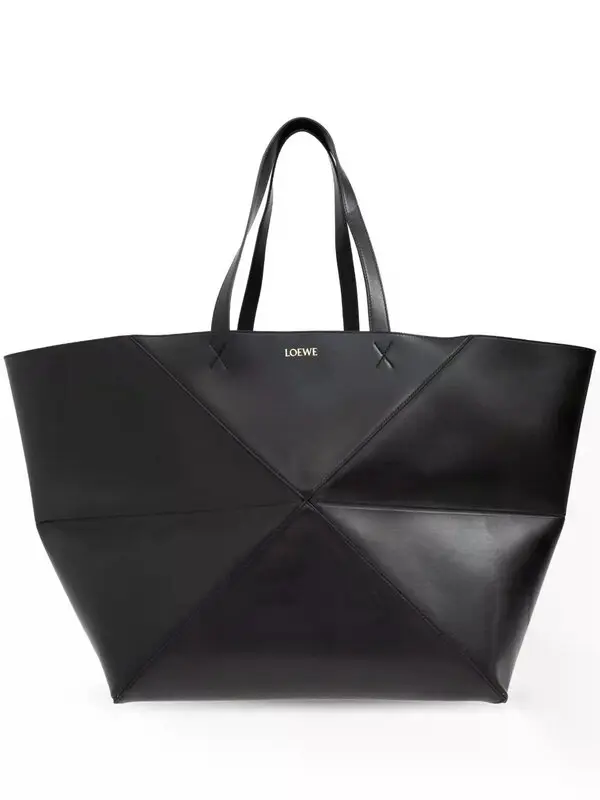 Loewe Xxl Puzzle Fold Tote - Black