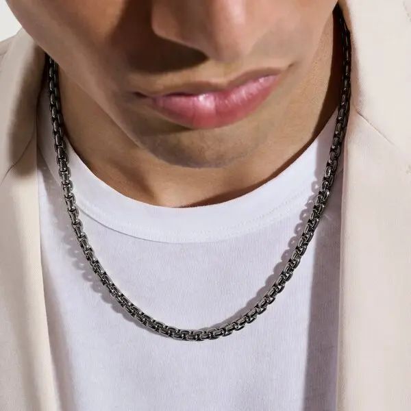 John Hardy Box Chain Necklace 6mm - Silver