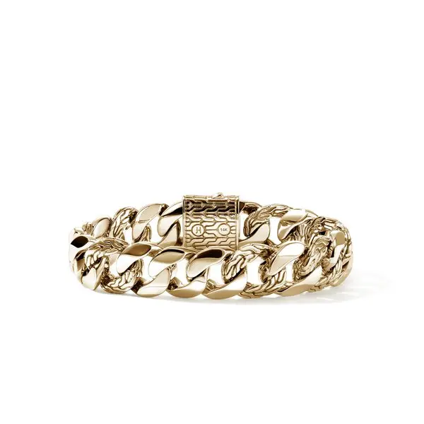 John Hardy Curb Chain Bracelet 14mm - Gold