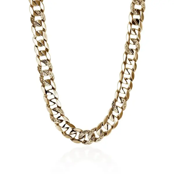 John Hardy Curb Chain Necklace 14mm - Gold