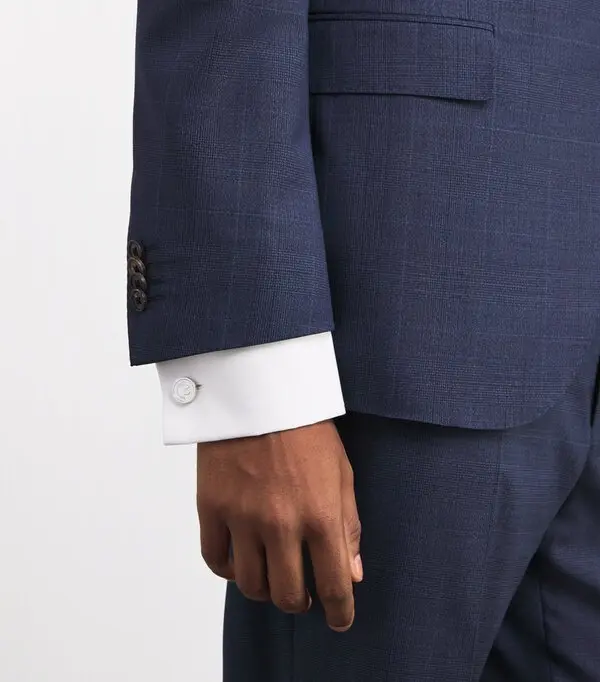 BABETTE WASSERMAN LONDON Rhodium-plated Smiley Face Cufflinks