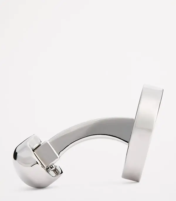 BABETTE WASSERMAN LONDON Rhodium-plated Smiley Face Cufflinks