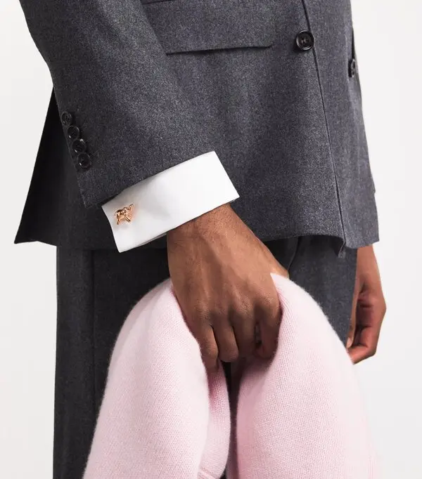 BABETTE WASSERMAN LONDON Rose Gold-plated Elephant Cufflinks