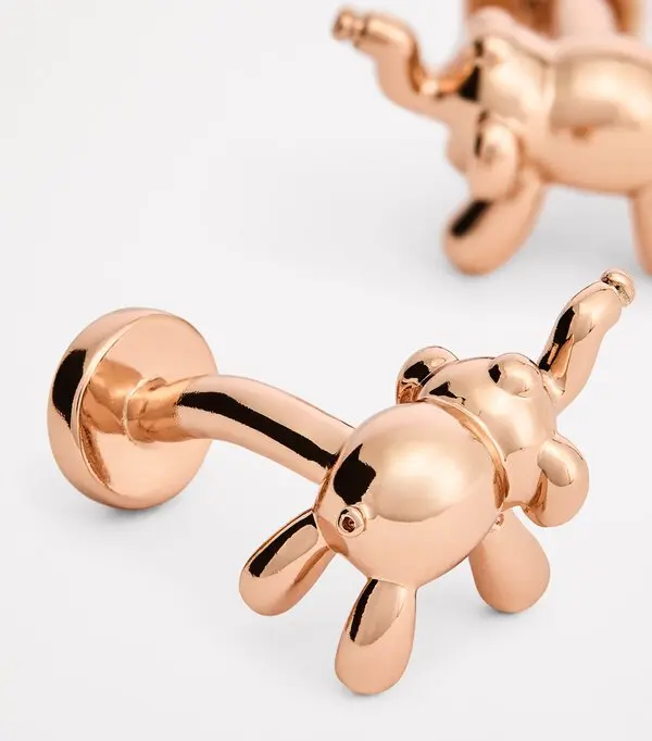 BABETTE WASSERMAN LONDON Rose Gold-plated Elephant Cufflinks