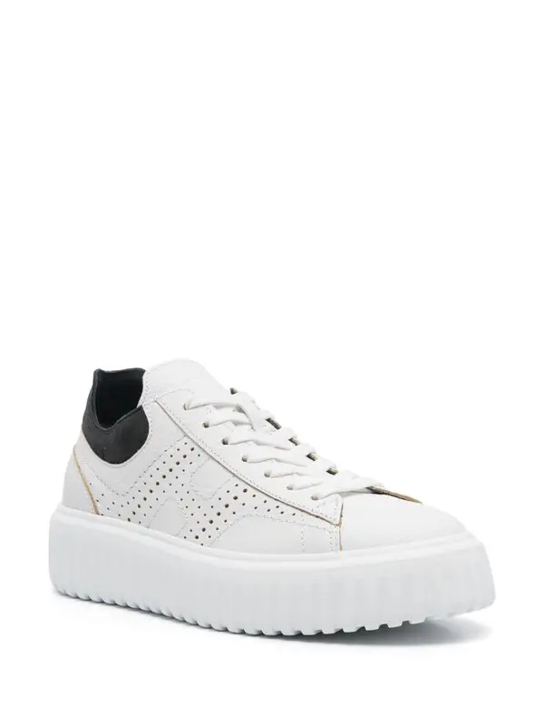 HOGAN PRE H Stripes Leather Sneakers