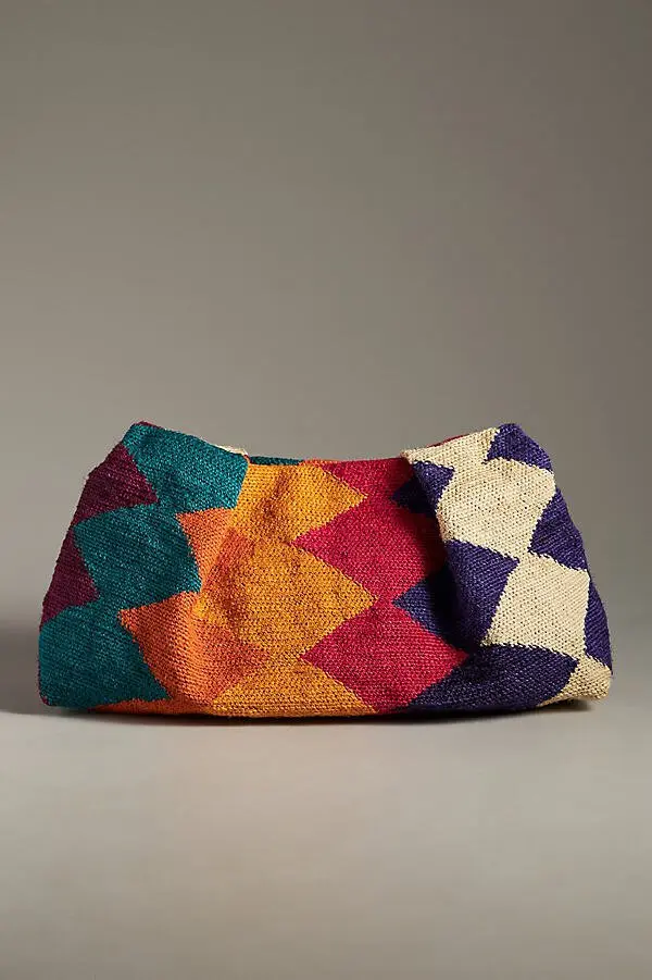 SENSI STUDIO Woven Clutch - Multicolor