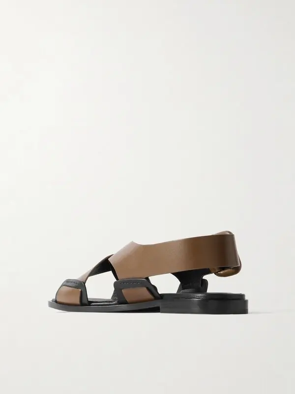 TOD'S Leather Sandals - Brown